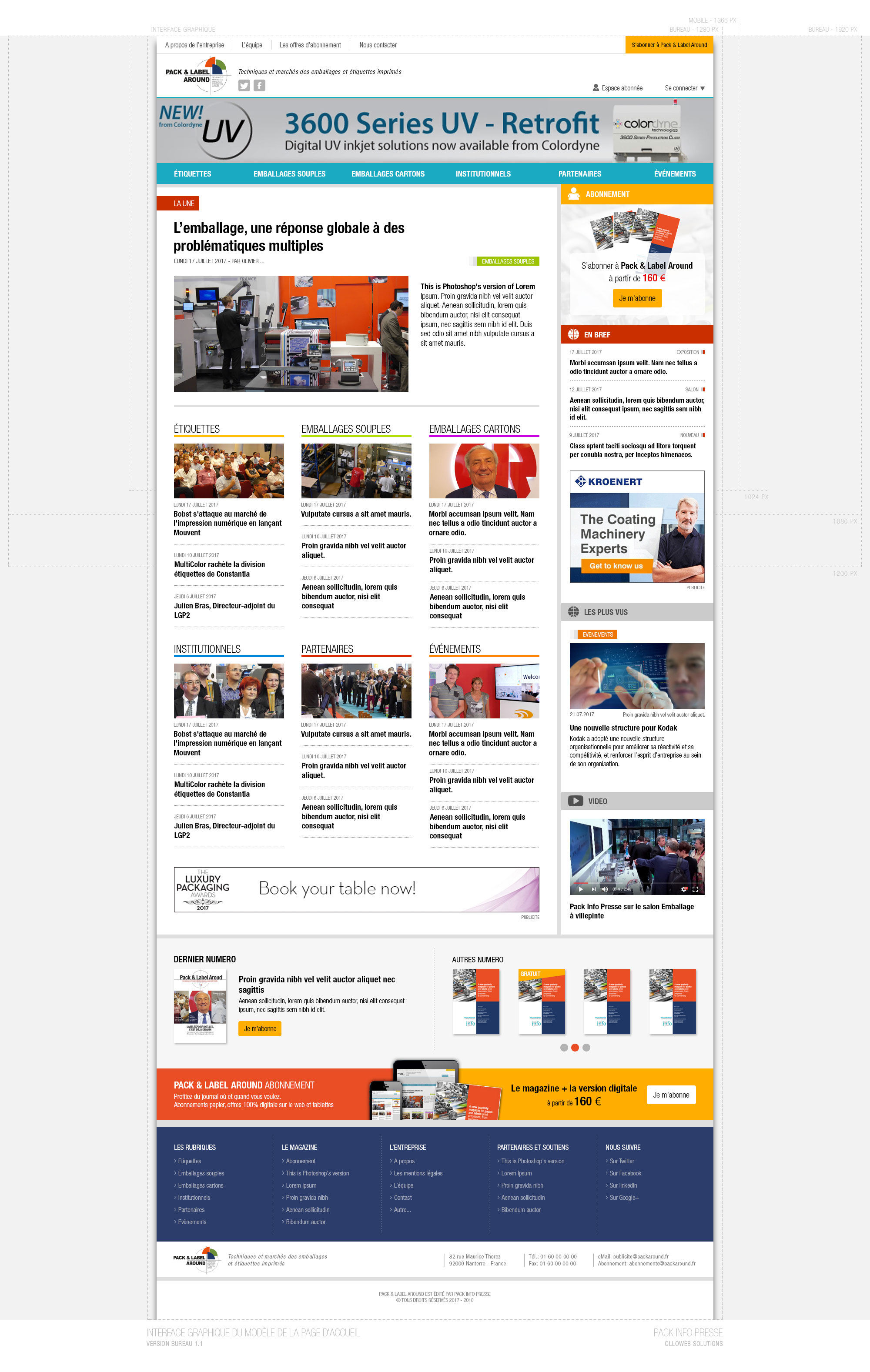 Création d'un site internet pour un magazine de presse